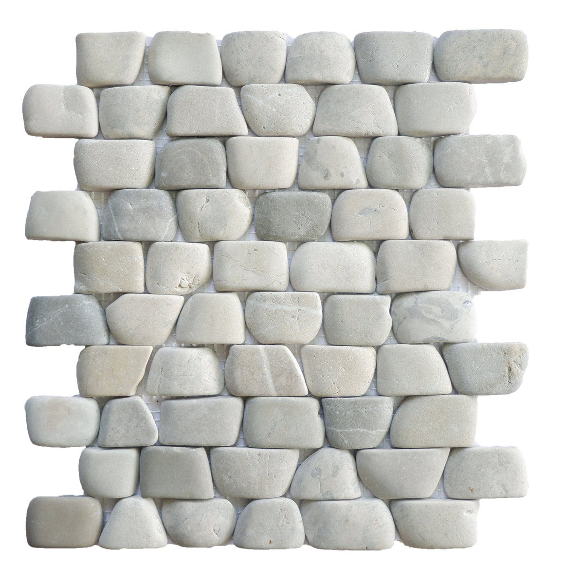 Strip Grey Pebble - Mosaic Tile Interlocking – Outer Island Pebbles
